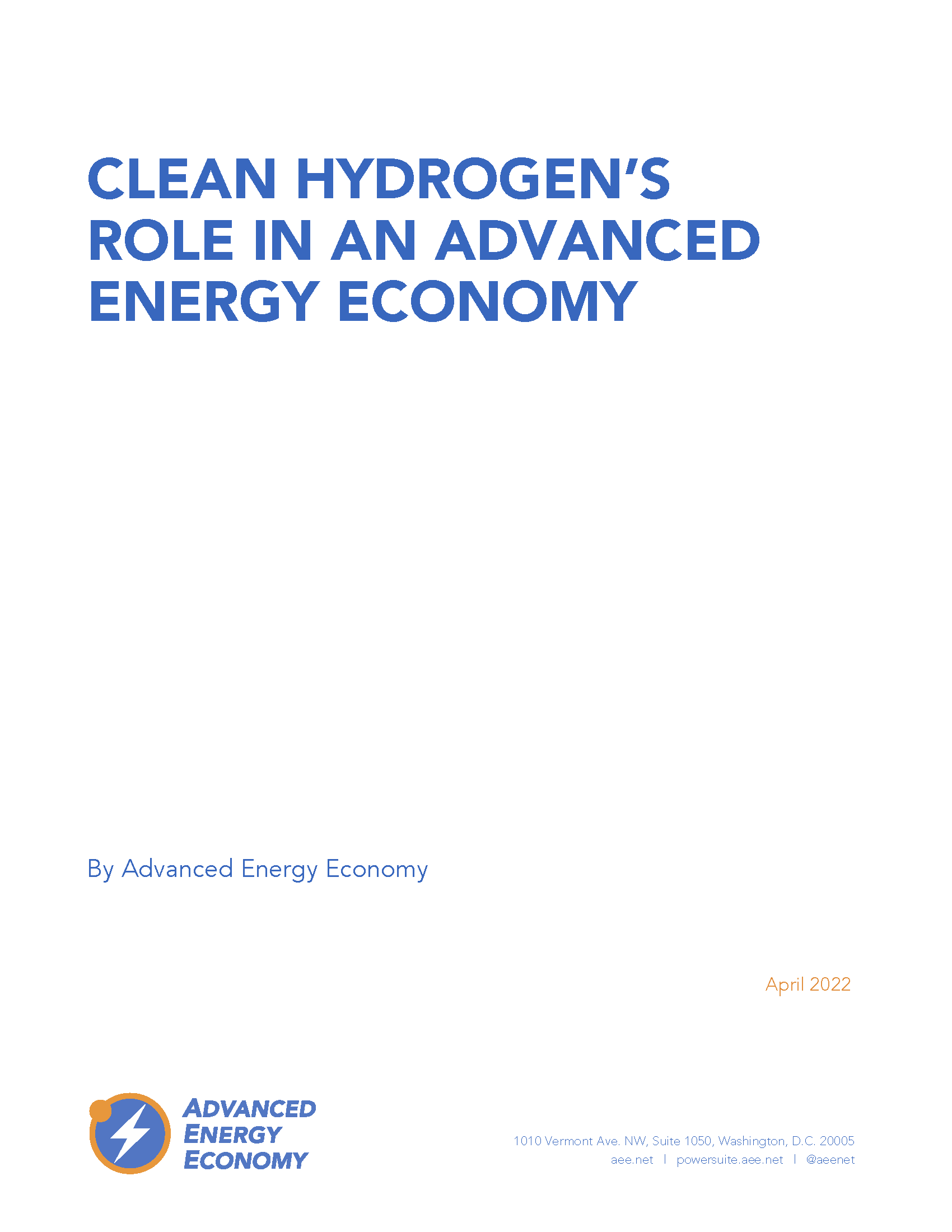 Clean Hydrogen's Role in an Advanced Energy Economy